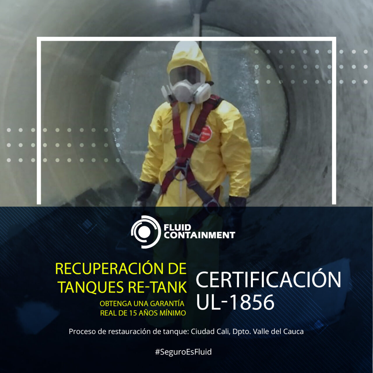 Recuperación Tanques con Fibra Vidrio RE-TANK Certificación UL-1856